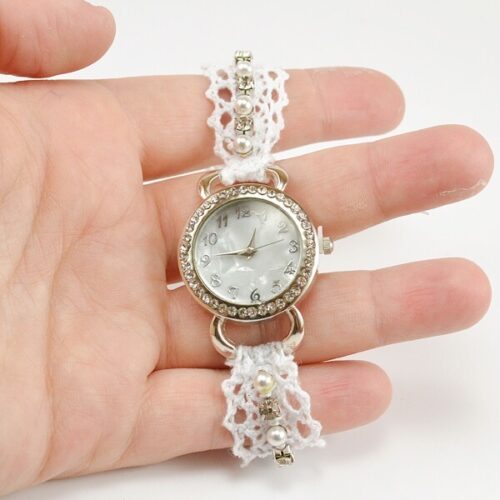 Lace, Pearl and Rhinestone Watch DIY ⋆ Dream a Little Bigger