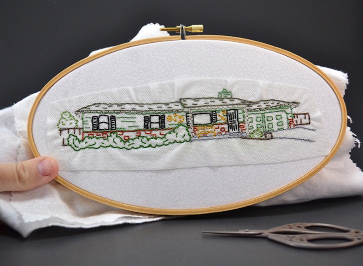 Turn your home into an embroidery pattern. What a great way to remember ...