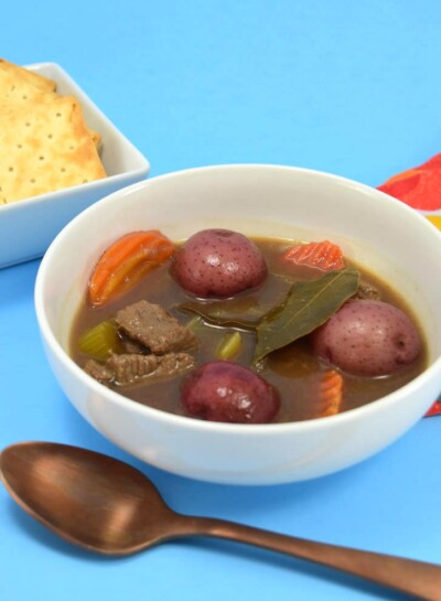 This red potato beef stew smells so heavenly while it cooks and the ...