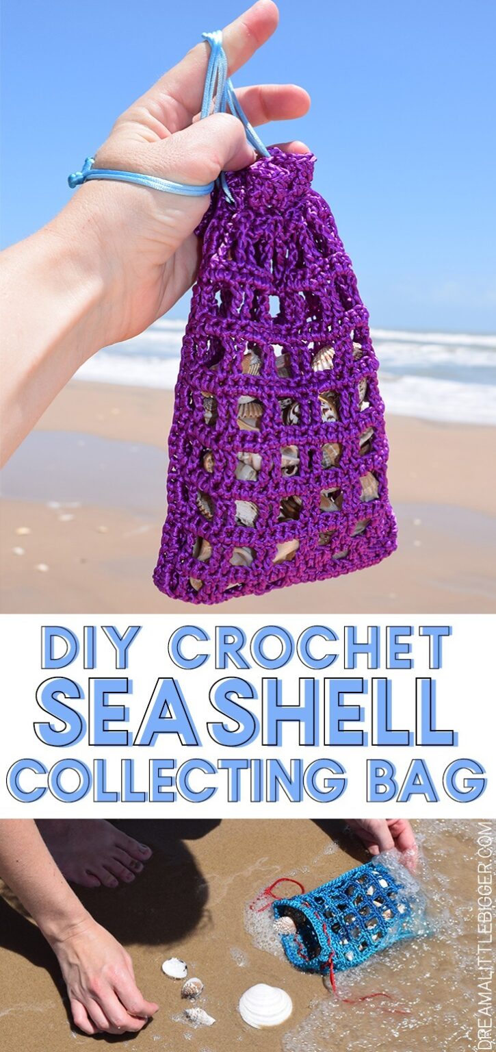 Mesh Crochet Seashell Collecting Bags for the Beach ⋆ Dream a Little Bigger