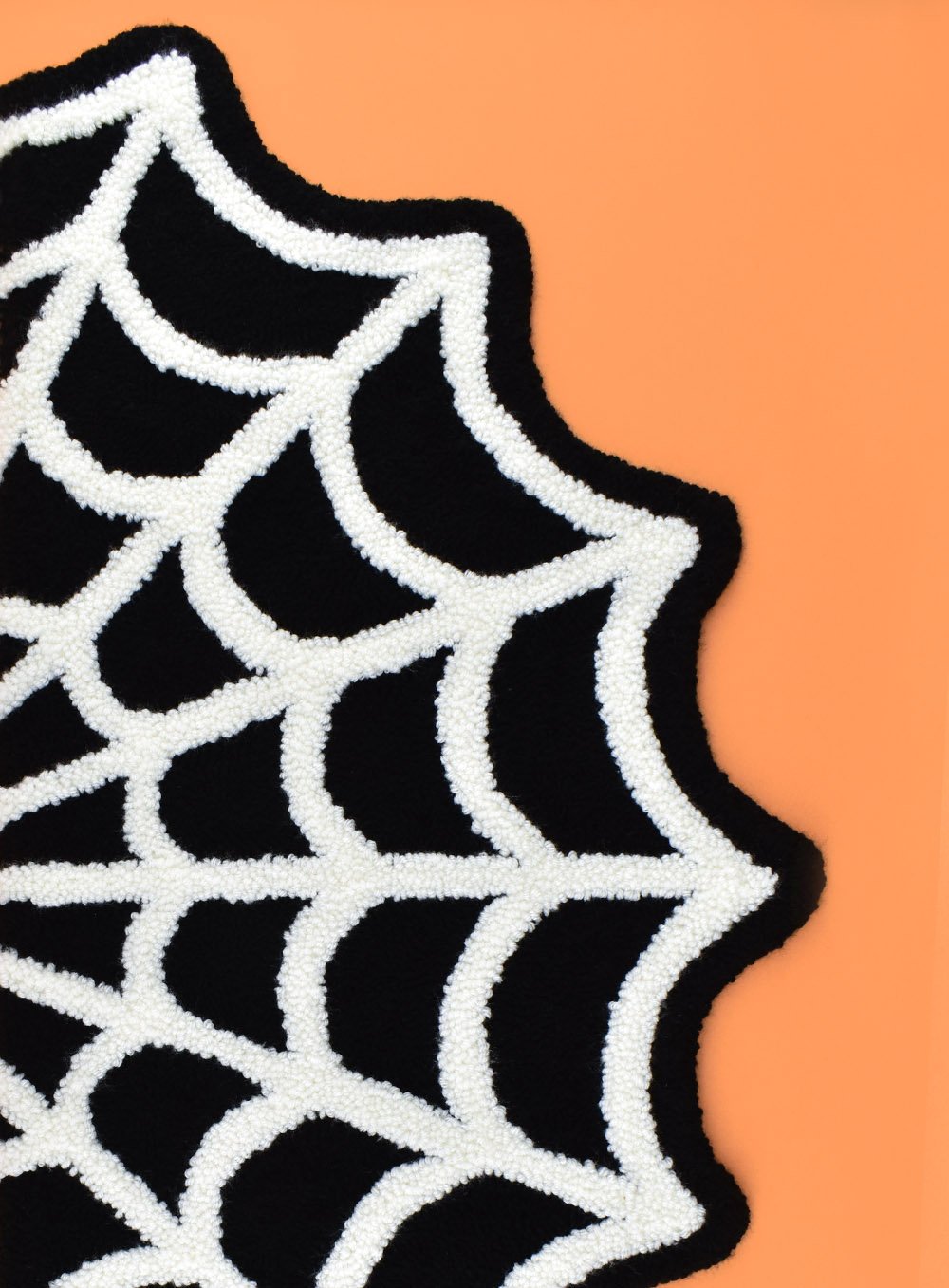 Halloween Spiderweb Punch Needle Rug ⋆ Dream a Little Bigger