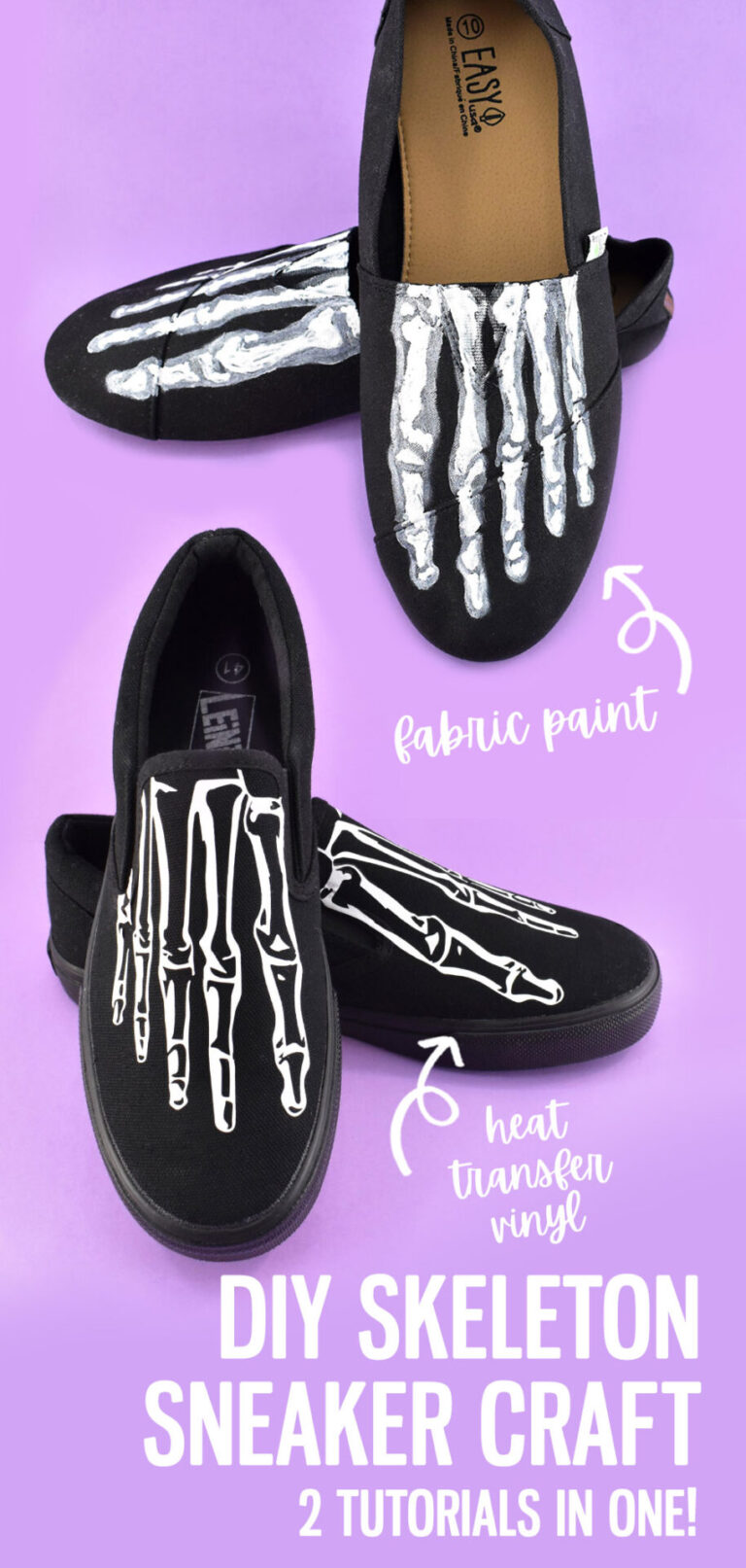 DIY Skeleton Feet Shoes 2 Ways! ⋆ Dream a Little Bigger
