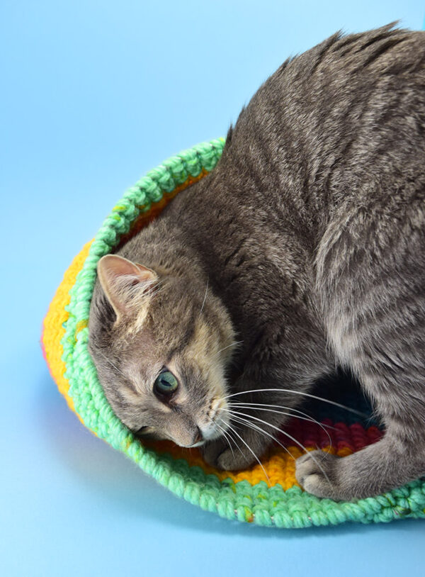 crochet-cat-sack-hideaway-cat-toy-dreamalittlebigger-07 ⋆ Dream a ...