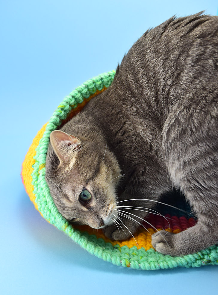 crochet-cat-sack-hideaway-cat-toy-dreamalittlebigger-07 ⋆ Dream a ...