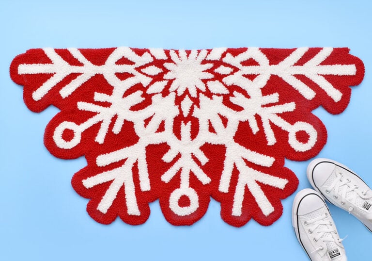 Punch Needle Snowflake Rug Pattern ⋆ Dream a Little Bigger