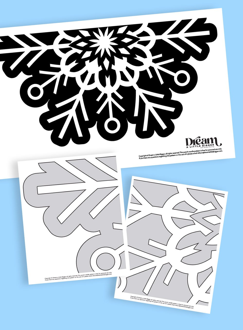 punch-needle-snowflake-rug-free-pattern-dreamalittlebigger-patternprint ...