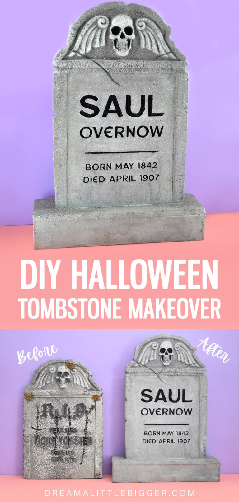 Store-Bought Tombstone Makeover ⋆ Dream a Little Bigger